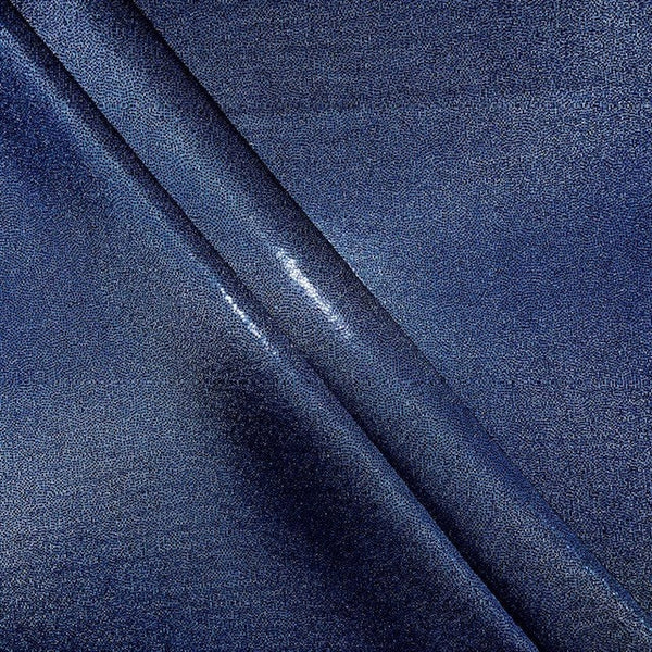 Navy Blue Matrix Dot on Navy Blue Nylon Spandex Fabric | (4 Way Stretc ...